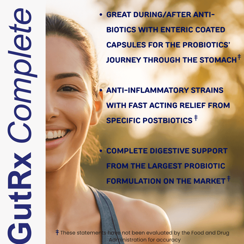 GutRx® Probiotic Supplements for Gut Health & Immunity